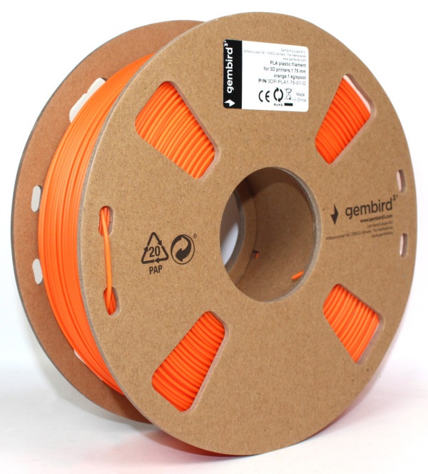 3DP-PLA1.75-01-O PLA Filament za 3D stampac 1,75mm kotur 1KG ORANGE