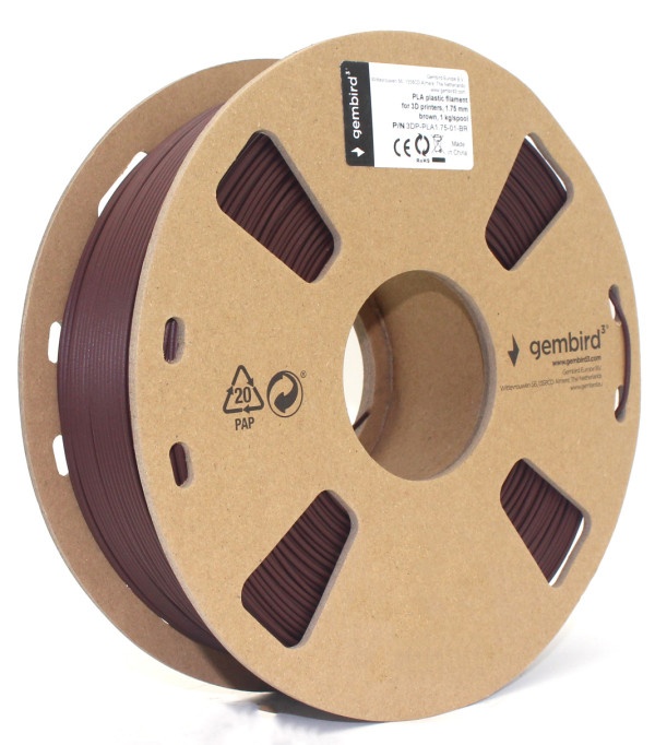 3DP-PLA1.75-01-BR PLA Filament za 3D stampac 1.75mm, kotur 1KG, Brown