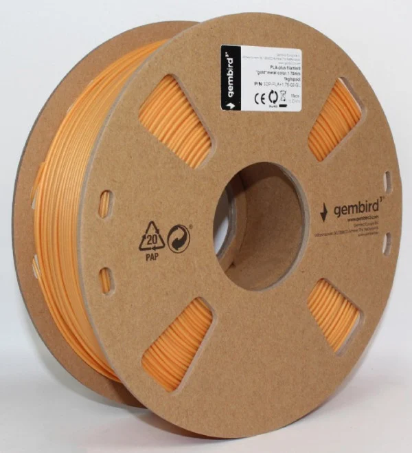 3DP-PLA+1.75-02-GL PLA-PLUS Filament za 3D stampac 1,75mm kotur 1KG GOLD Metal (jaci od standardnog