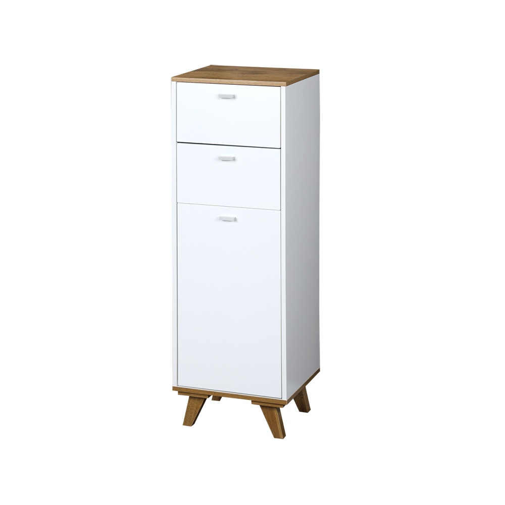 KESPER KSP15992 ORMARIĆ SA 2 LADICE I 1 VRATIMA 32X28X96 CM BELI LAK