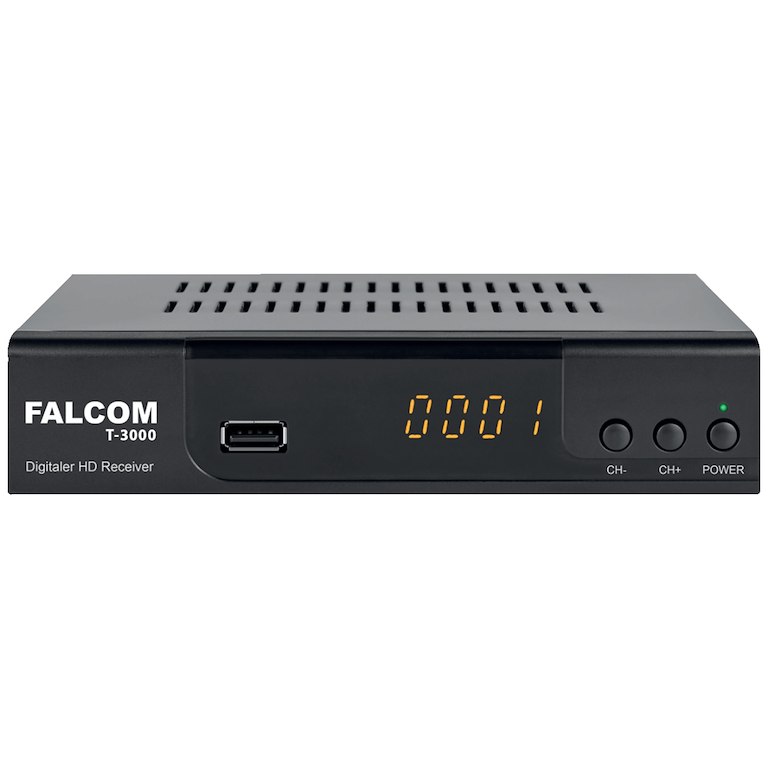 Falcom Prijemnik zemaljski, DVB-T/T2/C, HEVC, HDMI, USB - T-3000