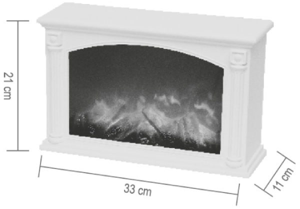 HOME Dekorativni kamin na baterije, bez funkcije grejanja