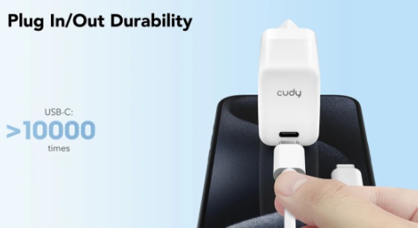 Cudy CH30_EU USB-C GaN Charger za telefone, tablete i MacBook Air, 30W