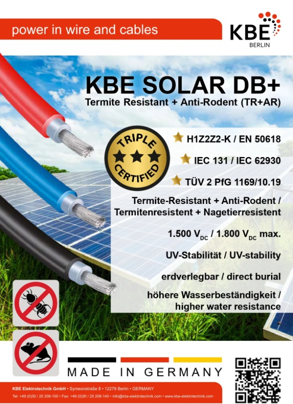 SOLARNI KABL 6MM CRNI 20m, cena za pakovanje