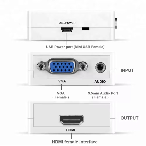 A-VGA-HDMI-Mini ** Gembird input VGA to HDMI (902) (289)