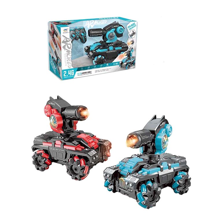 RC Auto - kaskaderski tenk sa 4 mekanum točka i vodenim topom