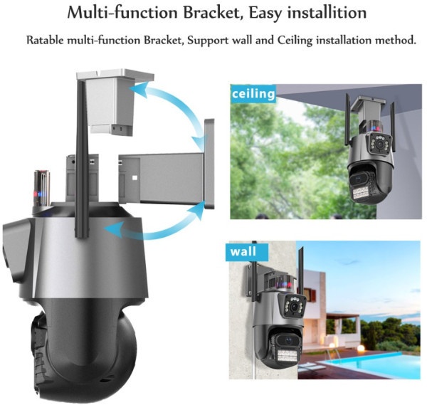 CAM-IP6MP-EP11-QQ GMB kamera 6 mpix microSD iCSee xmeye app Two-way voice PTZ ip66, 2.8mm+3.6mm