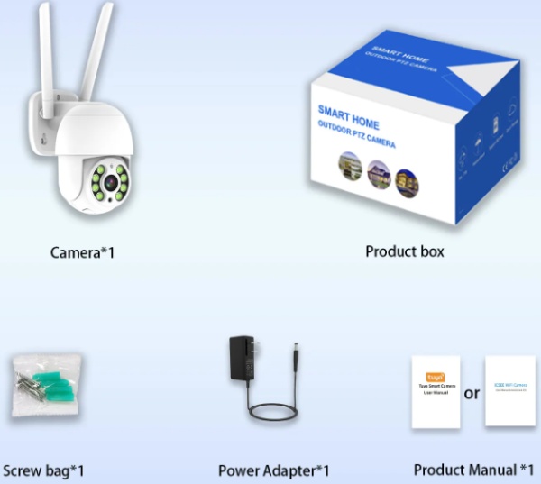 CAM-IP4MP-T8Y GMB kamera 4 mpix microSD TUYA app Two-way voice PTZ ip66