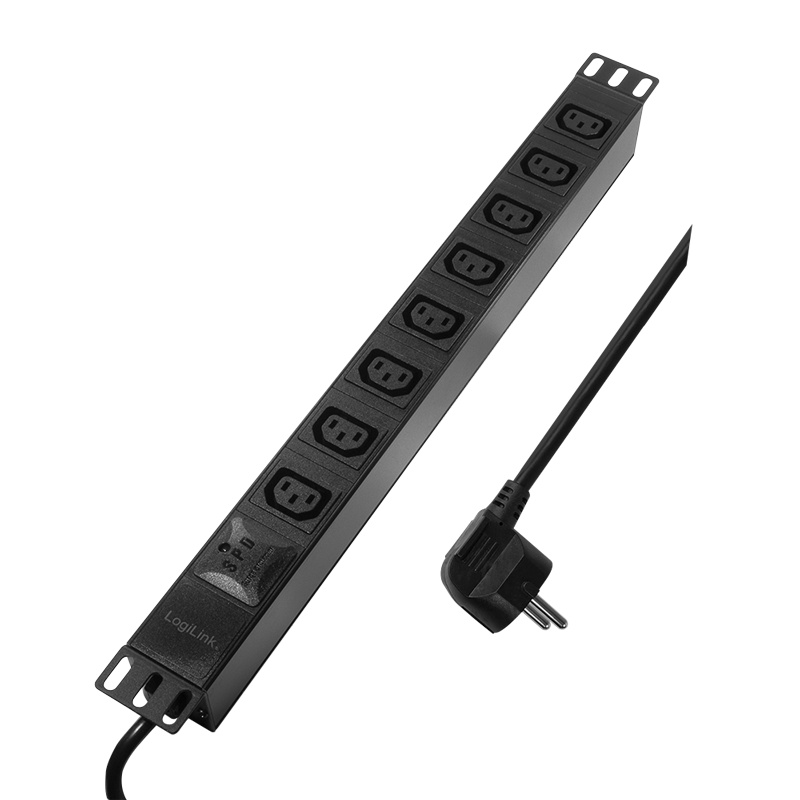 Logilink PDU 8 x C13, konektor šuko, prenaponska zaštita