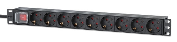 PDU kabl Intellinet 715133 19"/1U sa 9 utilnica/prekidač/2m