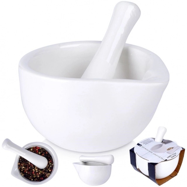 Vilde Excellent Houseware 259319 - Porcelanski avan sa tučkom , 11x10x6cm