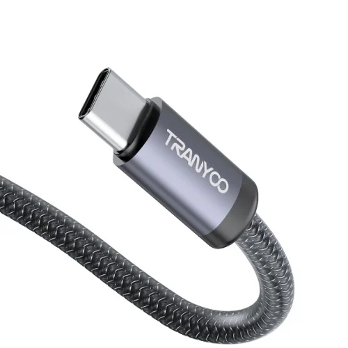 TRANYOO USB Data kabl T-S20C ojačan metalni USB na Type C 1m CRNI