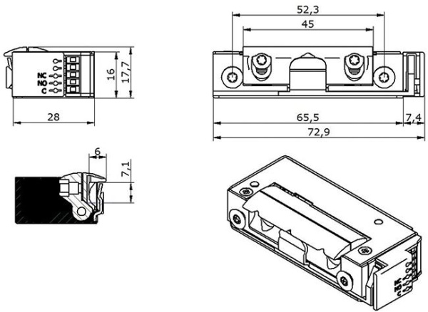 Elektricni prihvatnik O&C 5U8X10 5u 8x10 F.Safe ac/dc MS 3437