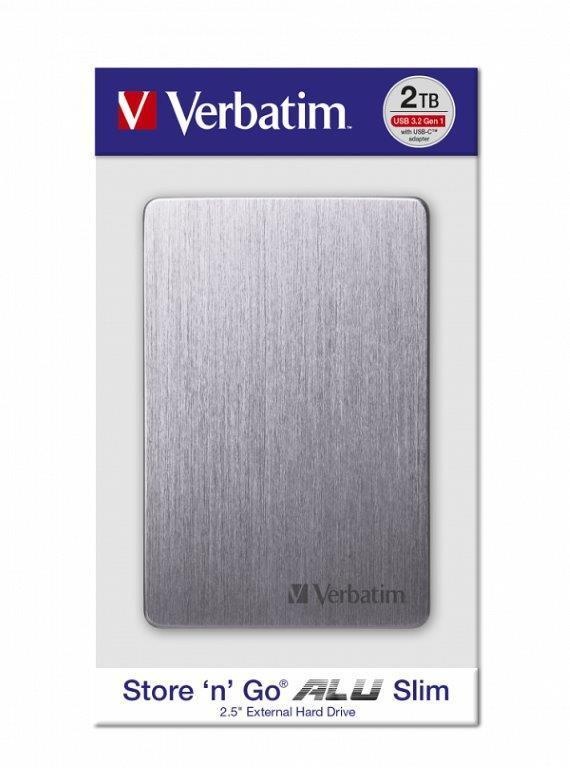 Verbatim HDD 2TB Alu Slim (53665)