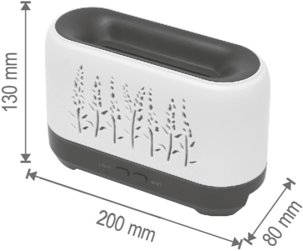 HOME AD200F Stona ultrazvuèna aroma lampa, 200x130x80 mm