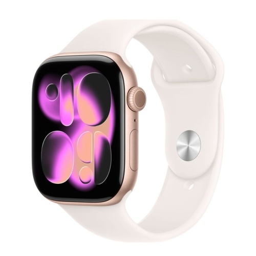 Apple Watch S11 GPS 46mm Rose Gold Aluminium Case with Light Blush Sport Band - S/M mev64rk/a