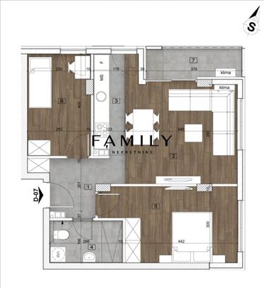 Moderan trosoban stan od 60 m² na atraktivnoj loka