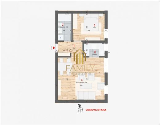 Dvosoban stan 44m² u City Residence kompleksu – te