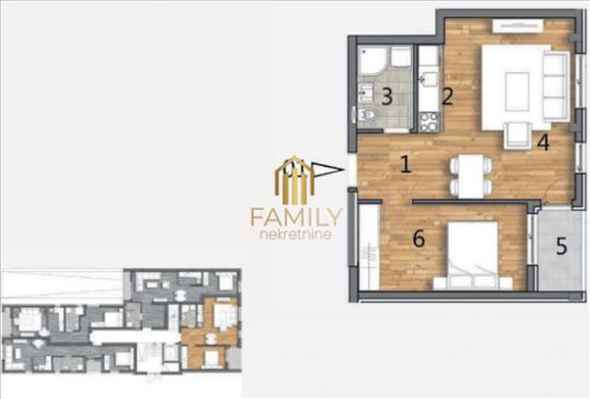 Novogradnja na Telepu, 2.0 soban, 45.91m2