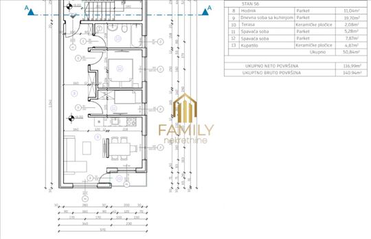 Luksuzna novoizgrađena vila, 2.5 sobni stan, 51m2