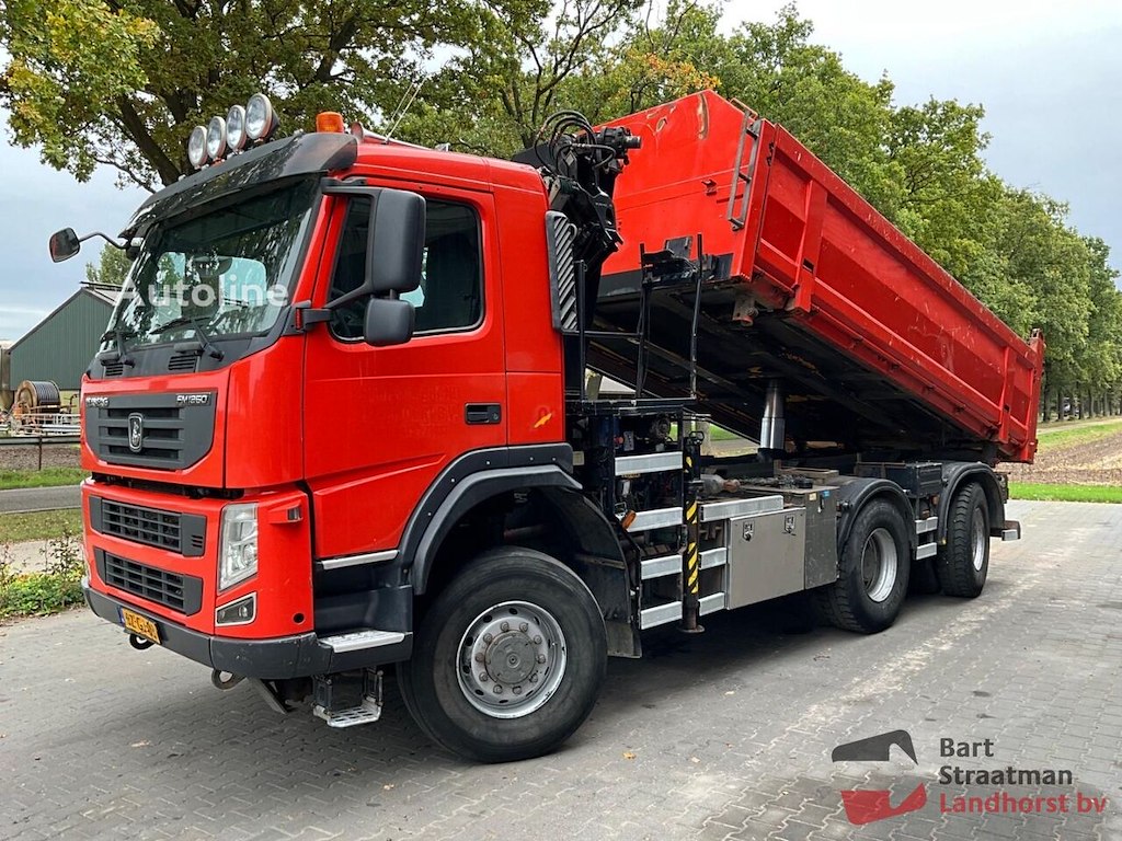 Terberg FM1350-WDGL 6x6 Euro 5 with 2-sided tipper and HMF 2200K3 radio- kiper