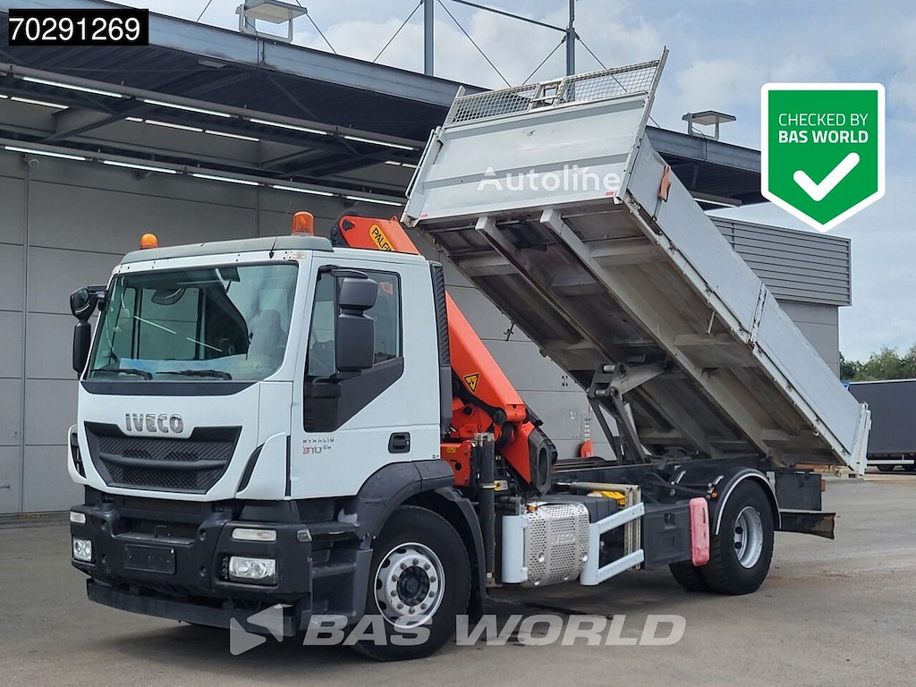IVECO Stralis 310 4X2 Palfinger PK14002EH Crane Tipper Full Steel Auto kiper