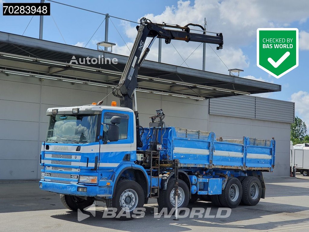 Scania G420 8X4 15m3 tipper Hiab 144 Crane Steelsuspension Manual Big-A kiper