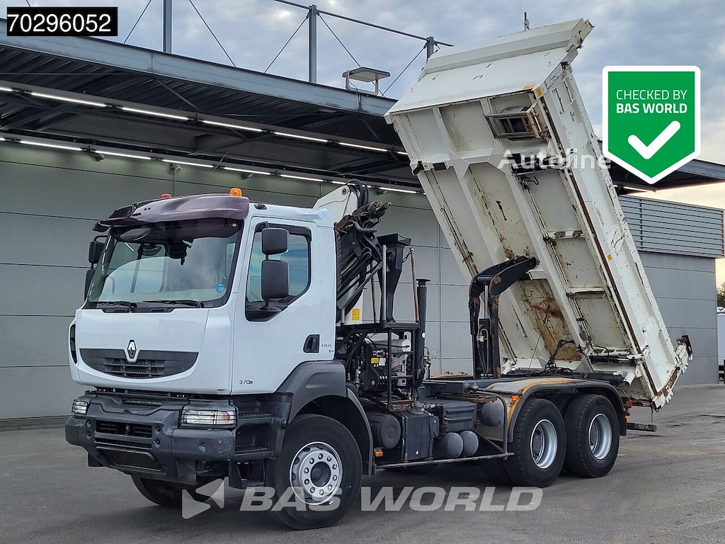 Renault Kerax 370 6X4 Palfinger PK15500 Crane Kran 2-side Tipper Retarde kiper