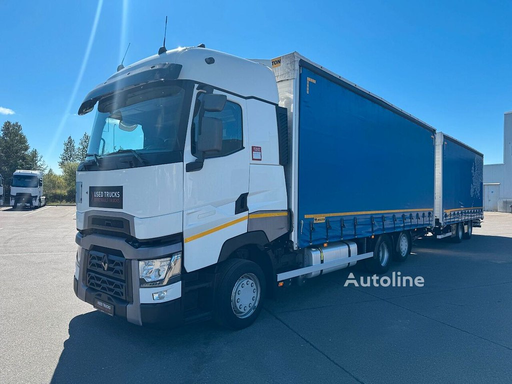 Renault T480 HIGH T6x2 E6 kamion s ceradom + prikolica sa ceradom