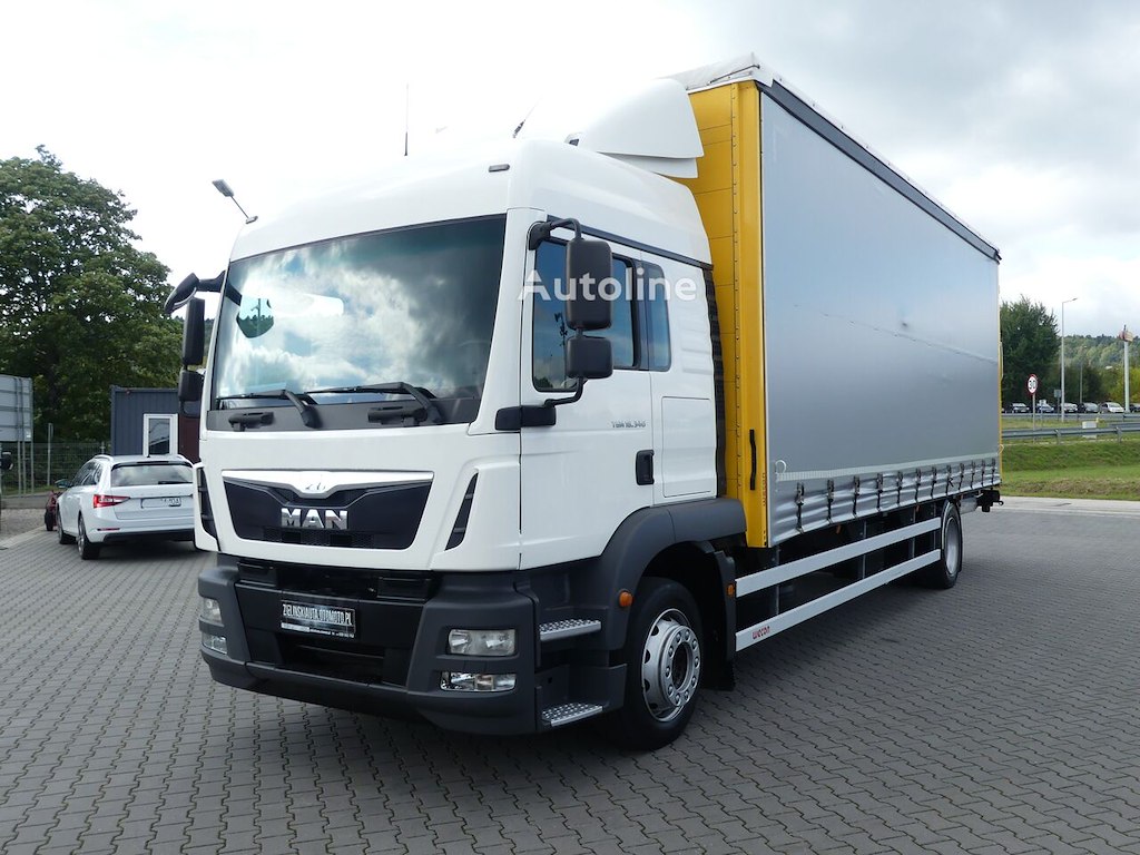 MAN TGM 18.340 / FIRANKA 7.70 + WINDA / ZSUWANY DACH / EURO 6 / kamion sa klizna zavesa cerada