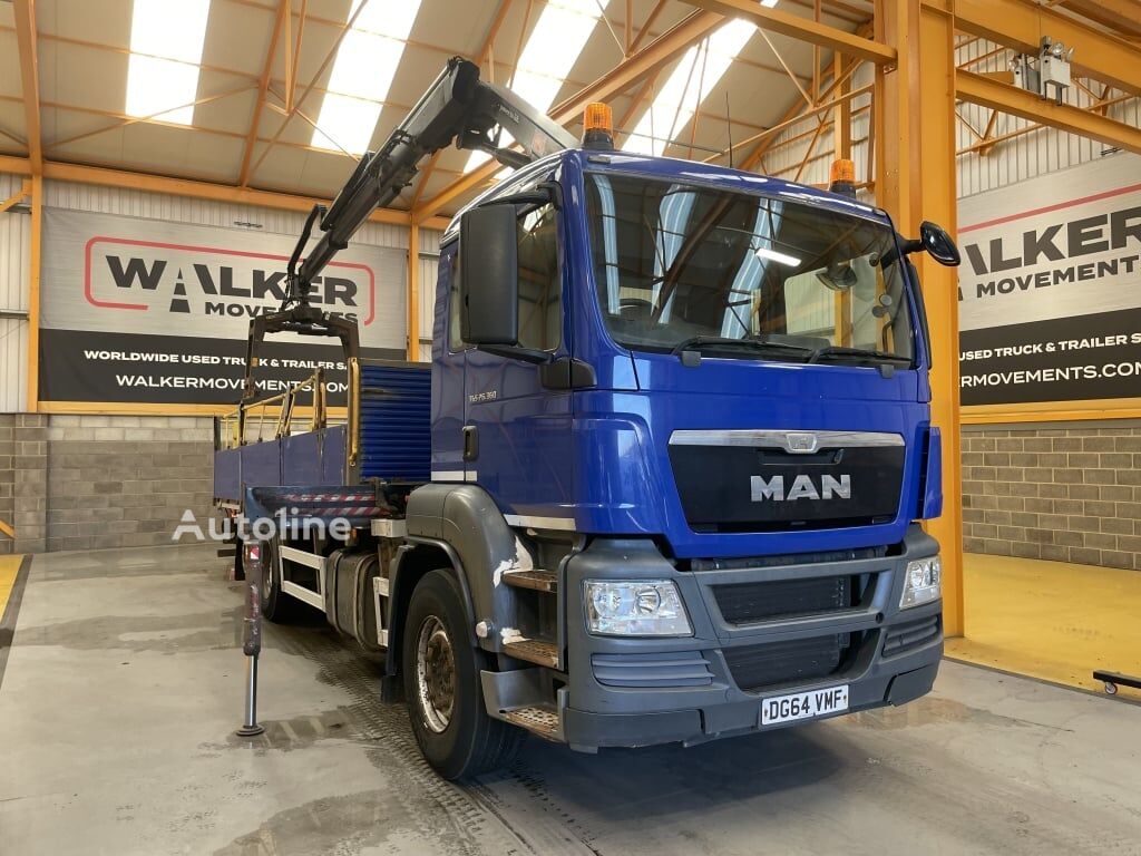 MAN TGS 26.360, 6X2 26 TONNE DRAWBAR SPEC BRICK GRAB – 2014 – DG64 V kamion s ravnom platformom