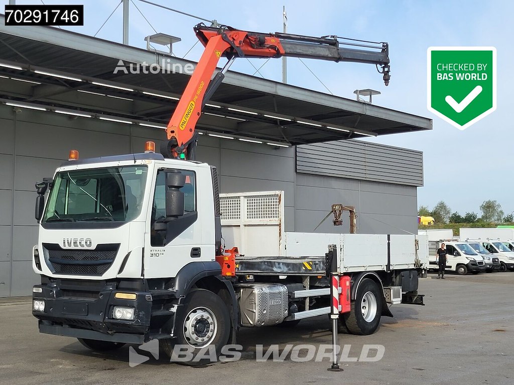 IVECO Stralis 310 4X2 Palfinger PK16002 Crane 5th+6th function Rotator kamion s ravnom platformom
