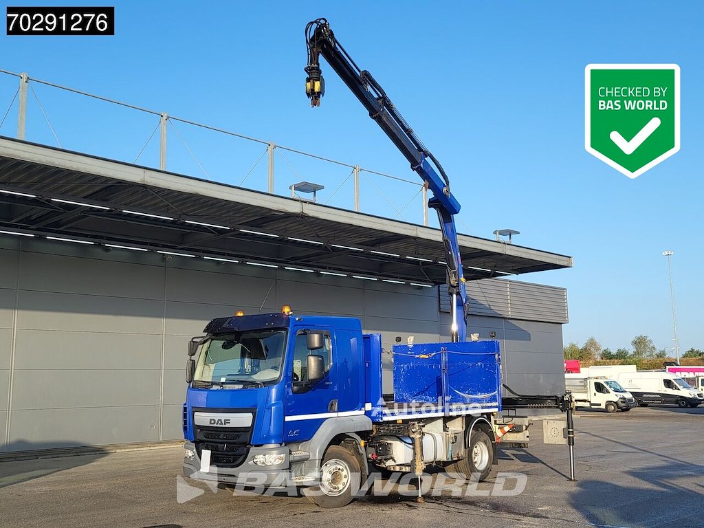 DAF LF 260 LF 4X2 HIAB 111 B-2 Hiduo Crane Automatic ACC Euro 6 kamion s ravnom platformom