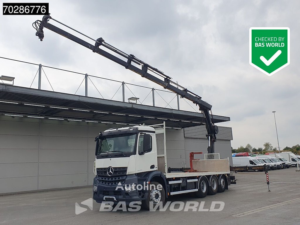 Mercedes-Benz Arocs 3240 8X4 HIAB 211E-6 HIPRO Big-Axle Lift+Steering Navi Eur kamion s ravnom platformom