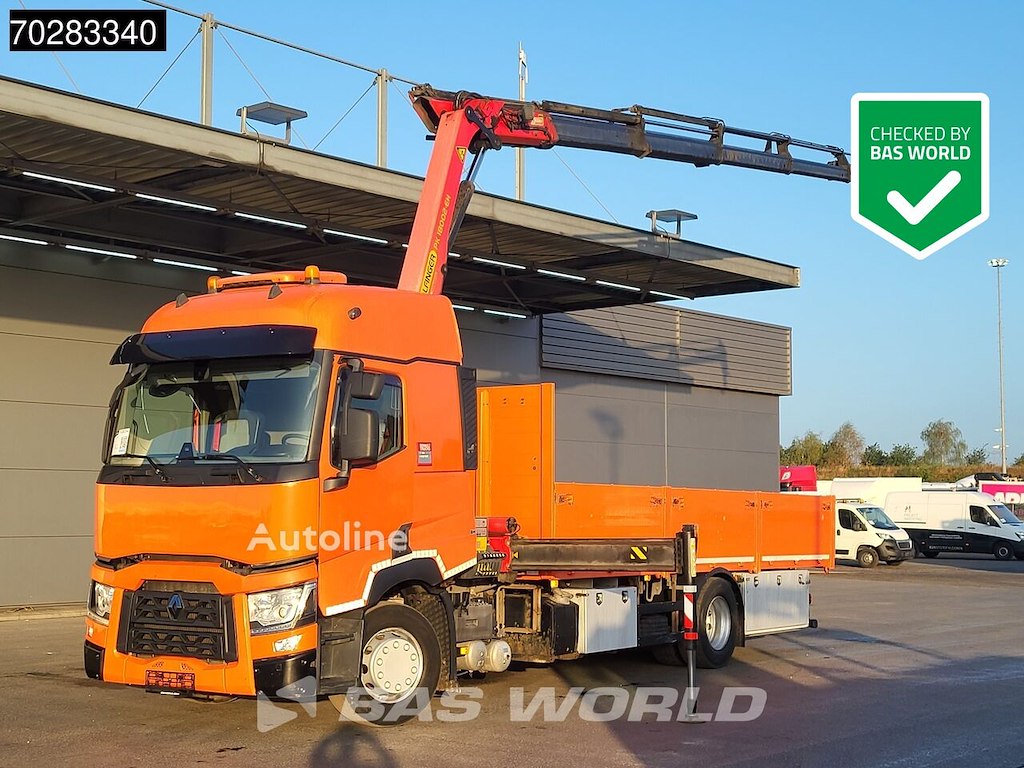 Renault T 380 4X2 Palfinger PK18002-EH Kran Crane Retarder Standklima Eu kamion s ravnom platformom