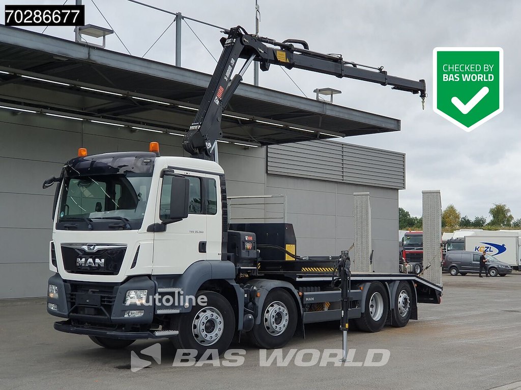 MAN TGS 35.360 8X2 HIAB X-Hiduo 158 BS-3 Crane Lift+lenkasche Machin autotransporter