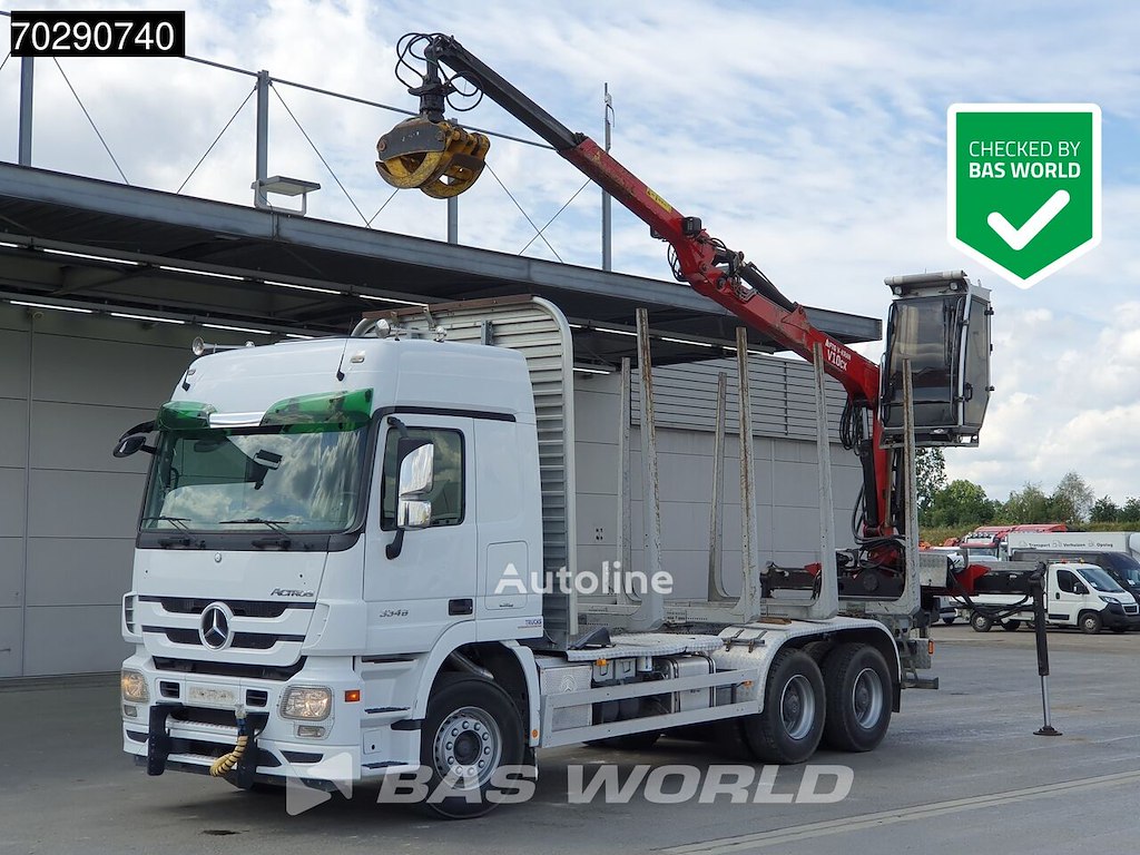 Mercedes-Benz Actros 3346 6X4 Original KM's! Wood Crane Big-Axle Steelsuspensi kamion za prevoz drva