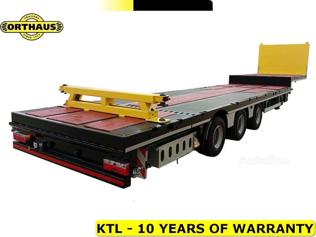 Nova Orthaus PLATO SD - 8.250 kg weight | 3 axle BPW 12 T | READY ON STOCK !! poluprikolica sa niskom platformom