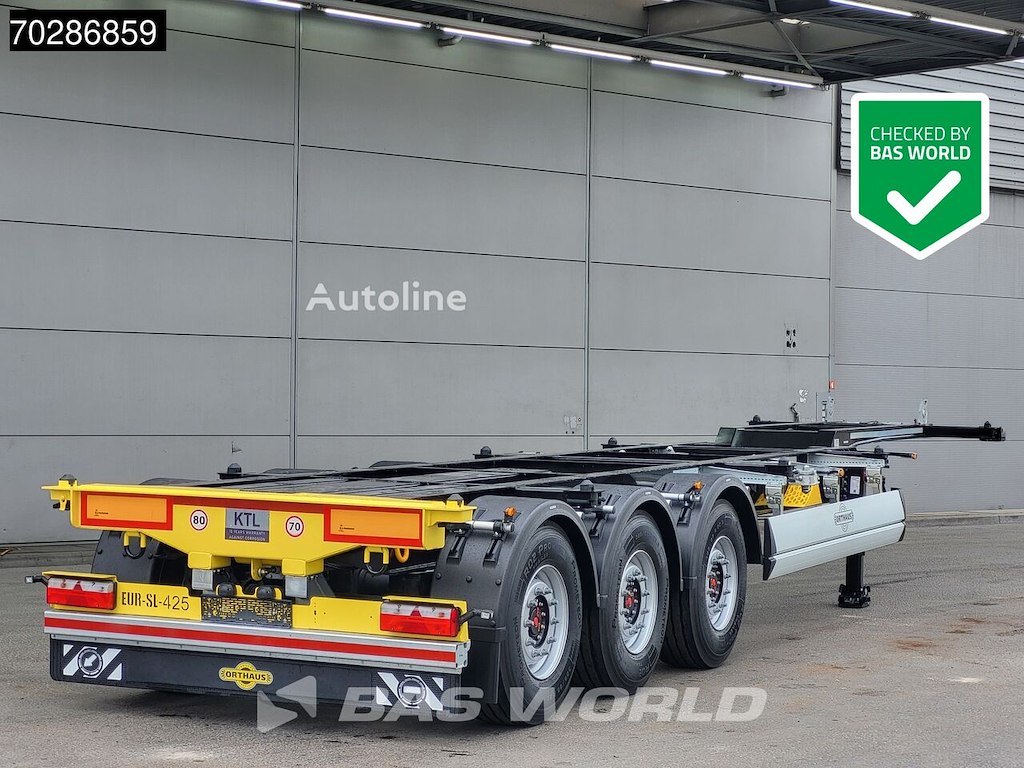 Nova Orthaus TR 3 axles Mutli'45 Lift Axle Extendable SAF poluprikolica za prevoz kontejnera