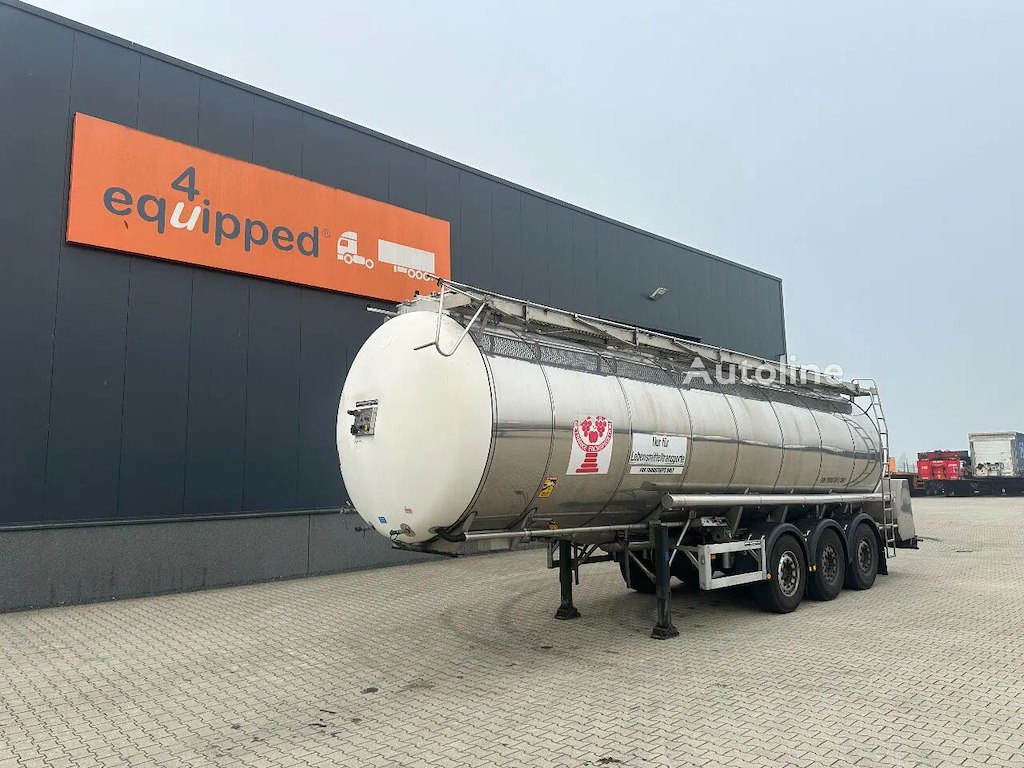Feldbinder LEVENSMIDDELEN / FOOD / LEBENSMITTEL / 33.500L / 3-COMP / POMP / cisterna za prevoz hrane
