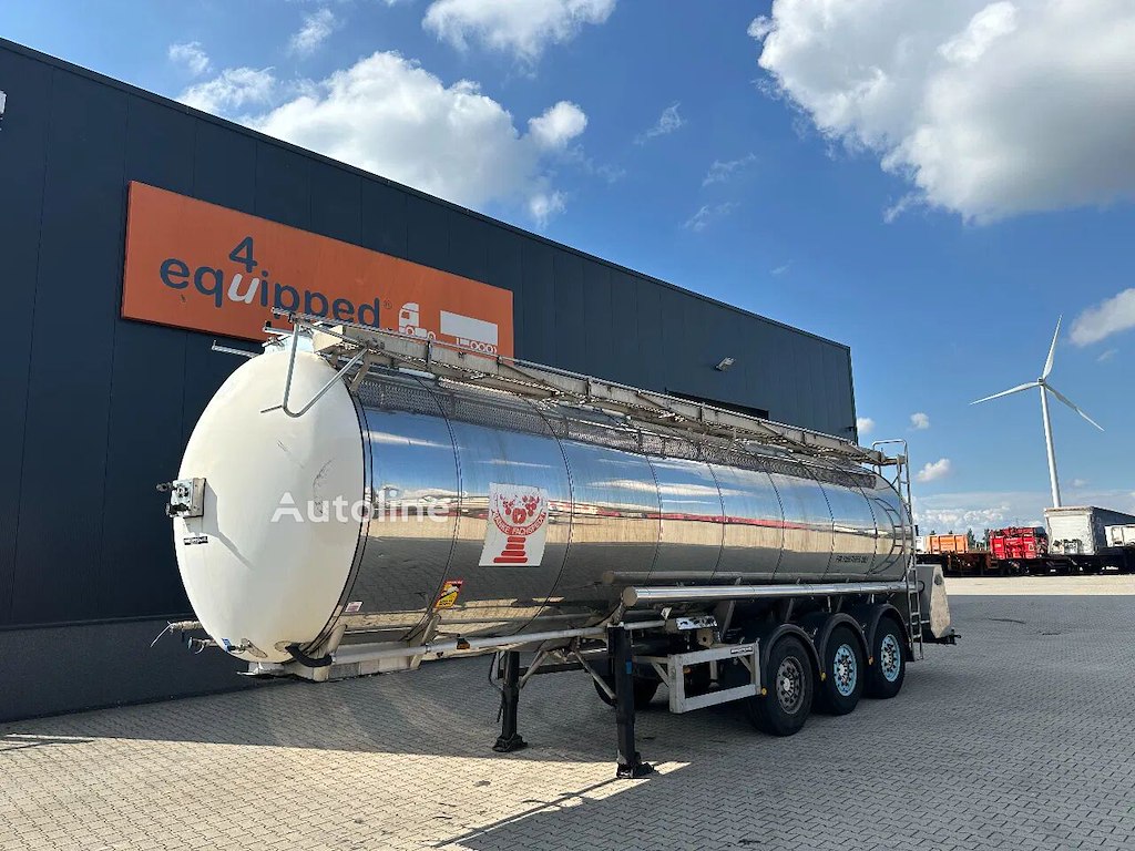 Feldbinder LEBENSMITTEL / LEVENSMIDDELEN FOOD / 33.500L / 3-COMP / PUMPE / cisterna za prevoz hrane
