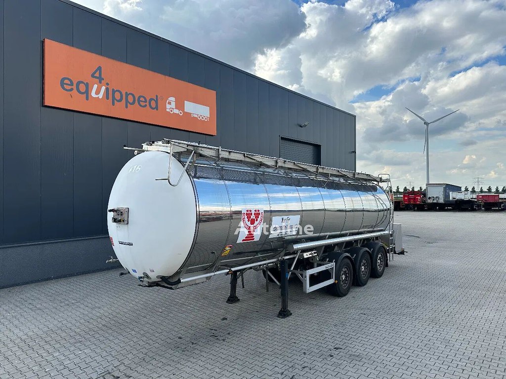 Feldbinder LEVENSMIDDELEN / FOOD / LEBENSMITTEL / 33.500L / 3-COMP / POMP / cisterna za prevoz hrane