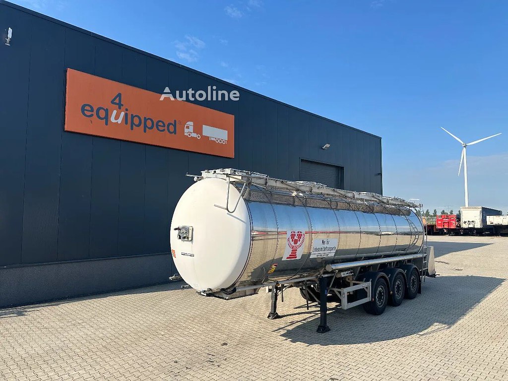 Feldbinder FOOD / LEVENSMIDDELEN / LEBENSMITTEL / 33.500L / 3-COMP / PUMP / cisterna za prevoz hrane