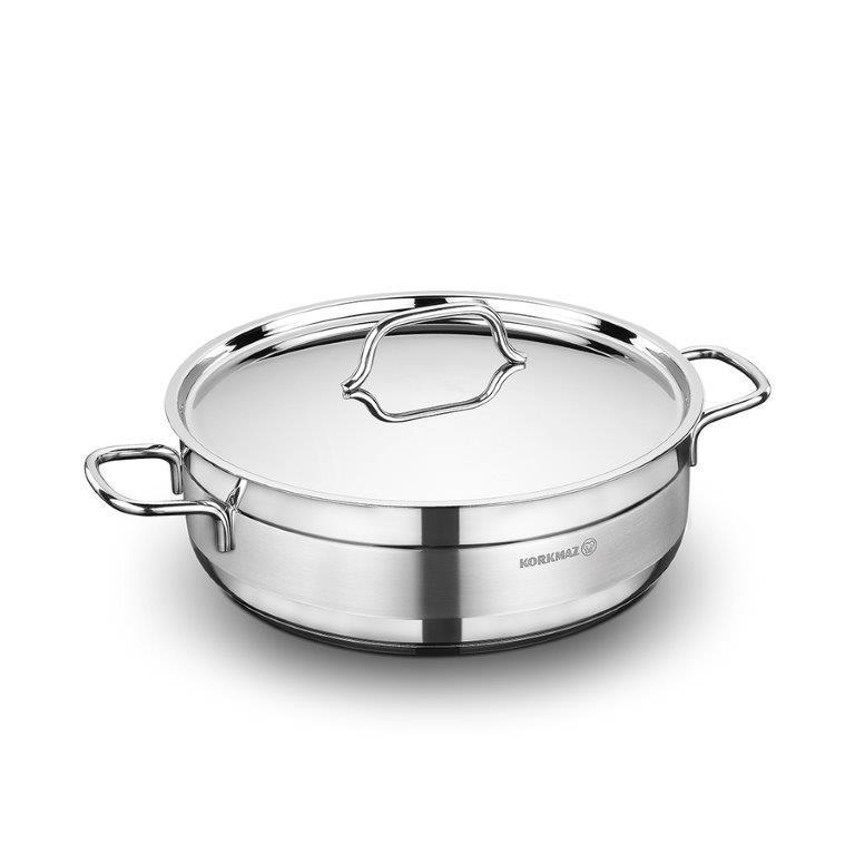 Korkmaz ďż˝erpa Alfa 28x9cm niska Inox (A1027)