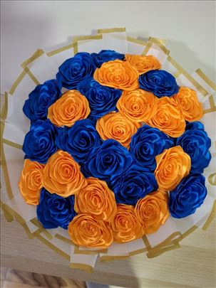 Hand made-Classic buket Orange&Blue