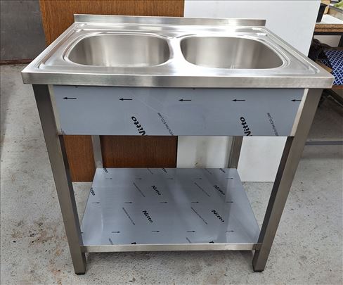Dvodelna inox sudopera 80x60