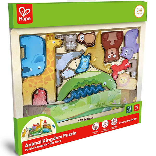Drvene puzle Životinjsko carstvo Hape Toys 22003467