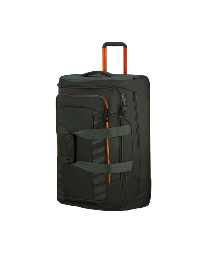 KOFER RESPARK-DUFFLE/WH 74/27 FOREST GREEN/ORANGE TROLLEY Samsonite