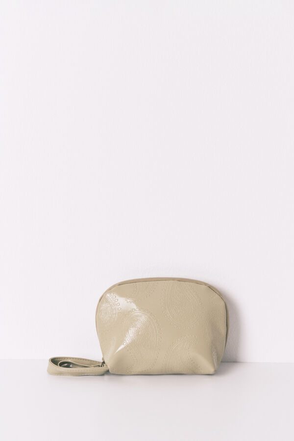 Kleine Kulturtasche aus Kosmetiktasche Lackleder