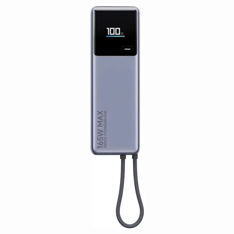 Xiaomi eksterna bateriјa, 10000mAh, 165W, integrisani kabl, siva